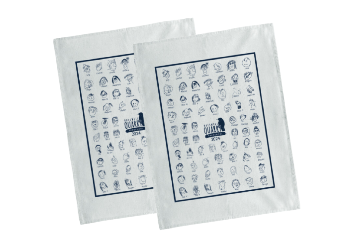 Halswell Quarry Preschool Tea Towel Double