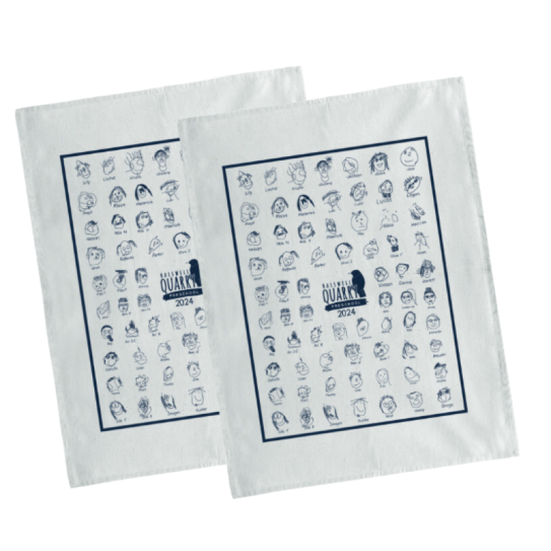 Halswell Quarry Preschool Tea Towel Double